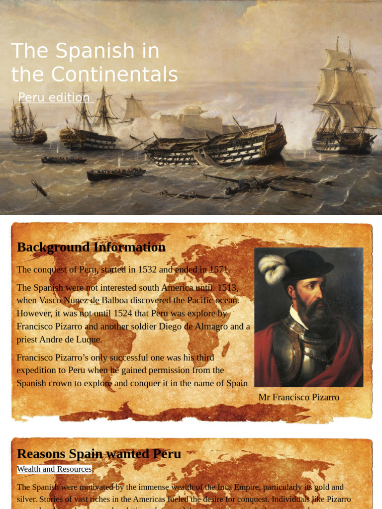 The Spaniards in Peru | PDF | Francisco Pizarro | Spanish Colonization ...