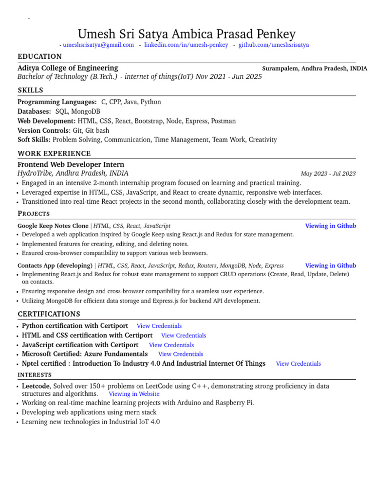 Umesh Penkey | PDF | Java Script | Web Application