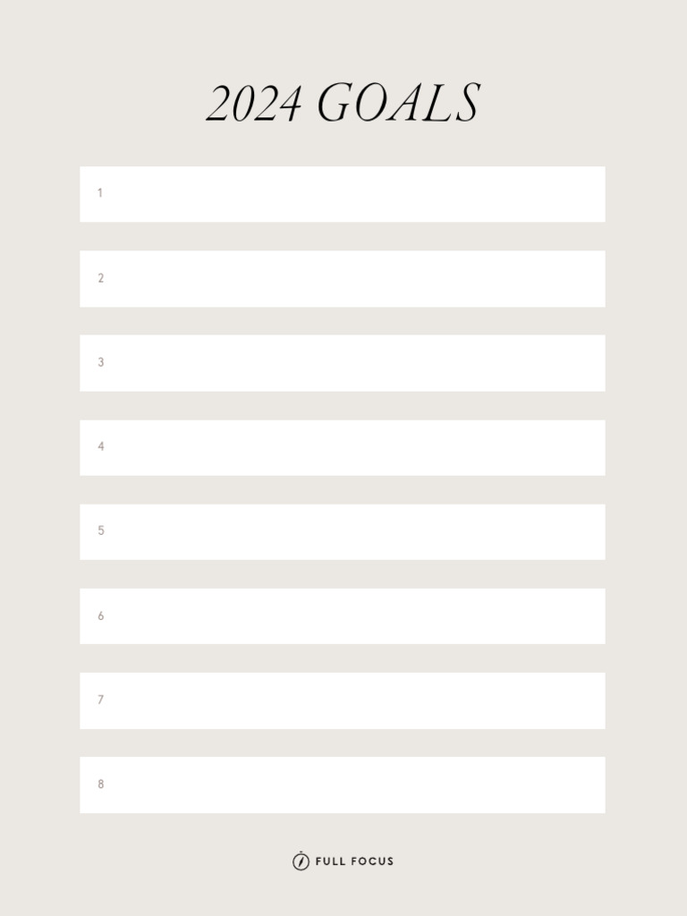 FF 2024 Goal Poster | PDF
