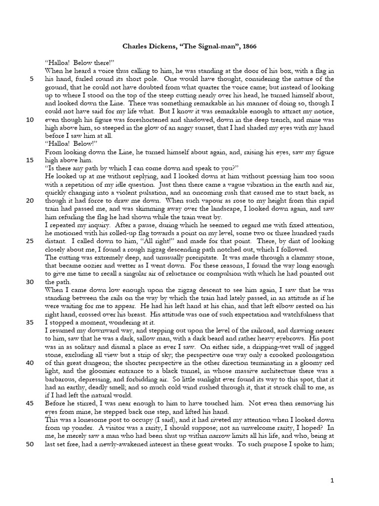 CD SIGNAL-MAN Text | PDF