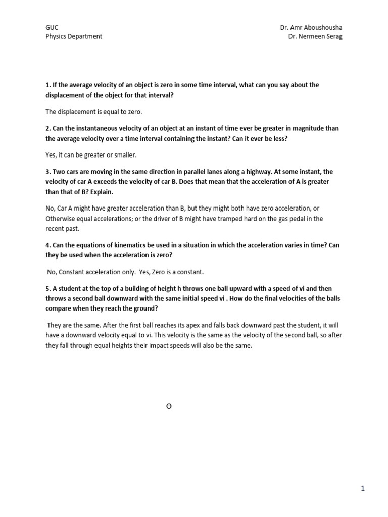 Physics Problem Set for Students | PDF | Force | Velocity