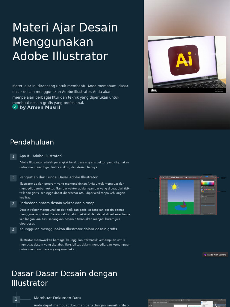 Materi Ajar Desain Menggunakan Adobe Illustrator | PDF