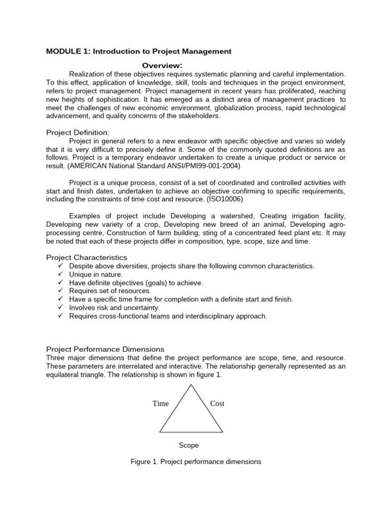 Module 1 Project Management | PDF | Project Management | Economies