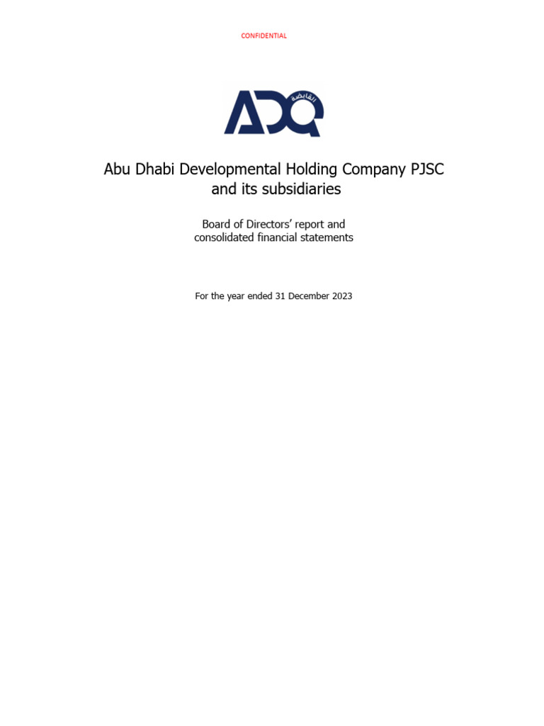 Microsoft Word - ADQ Group Consolidated (YE 2023) | PDF | Going Concern ...