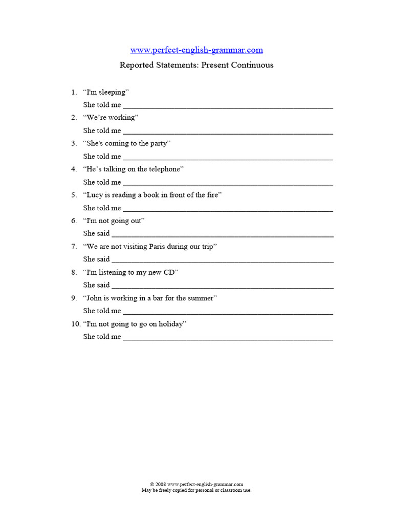 reported_statements_present_continuous | PDF