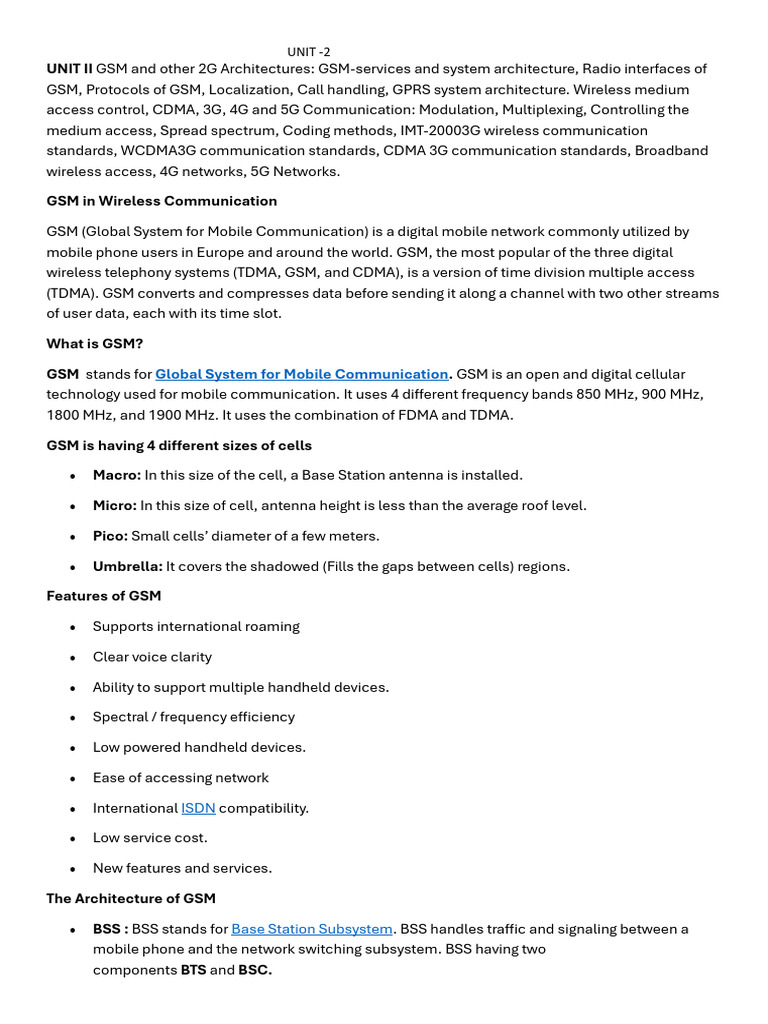 MC Unit 2 | PDF | Channel Access Method | Mimo