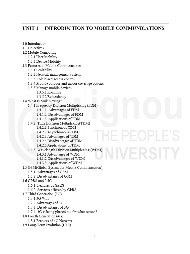 MCS-231 | PDF | 4 G | Cellular Network