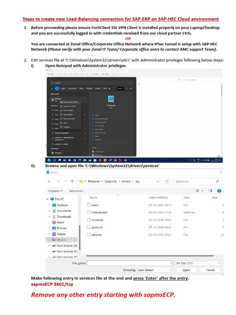 SAP-Logon-Pad Connection Steps | PDF | Computers
