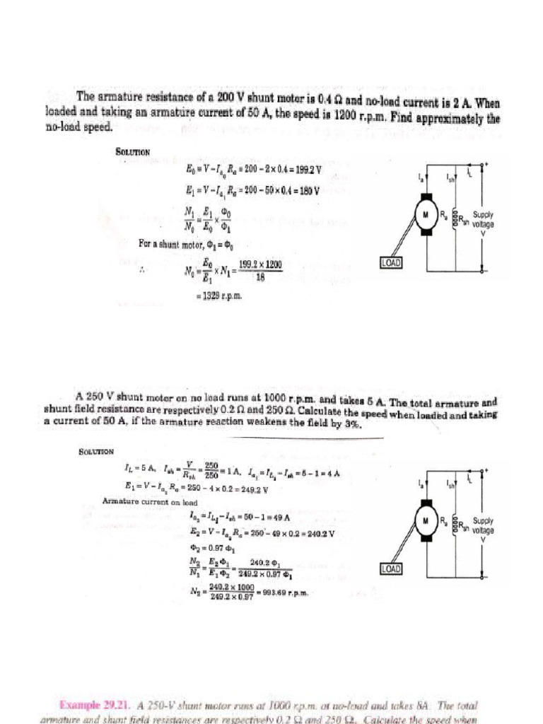 Dc Motor Problems | PDF