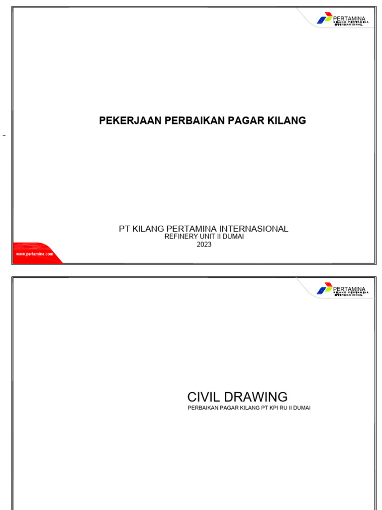 Perbaikan Pagar Kilang Pertamina | PDF