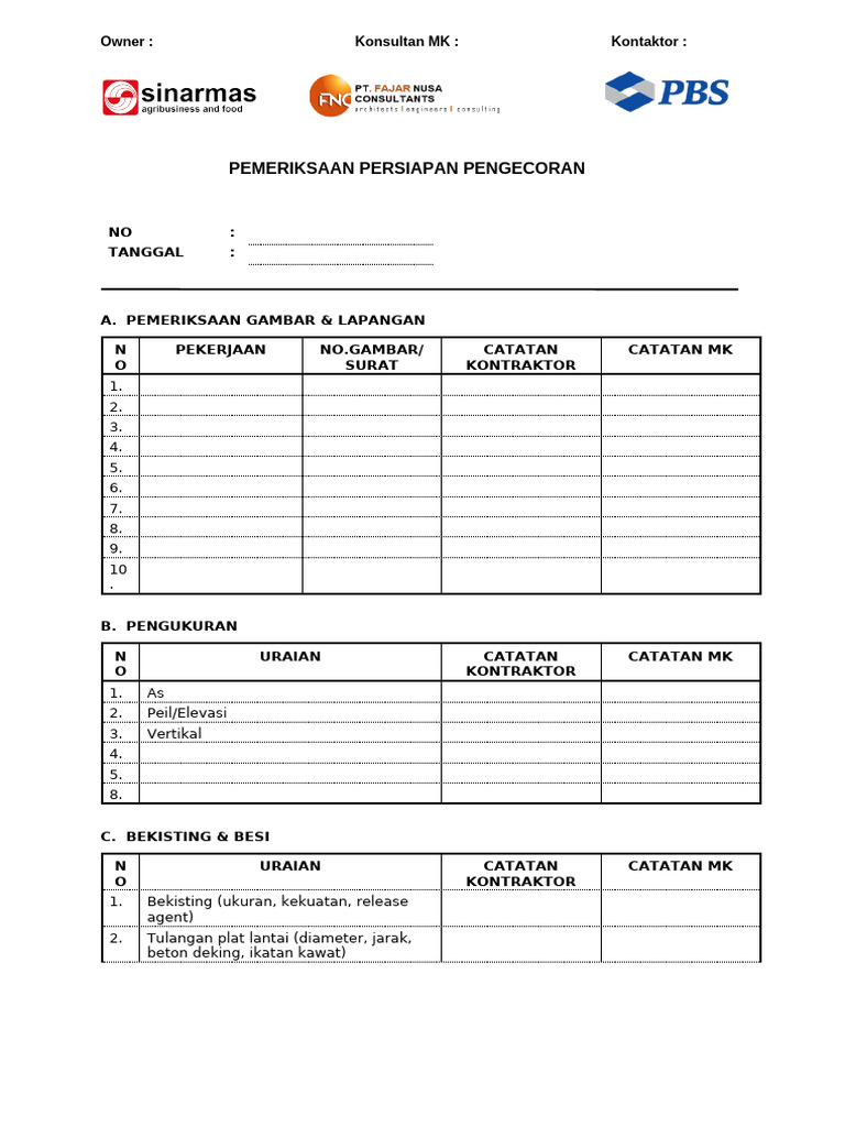 Form 002 IMT-GC-PEMERIKSAAN PENGECORAN-1 | PDF