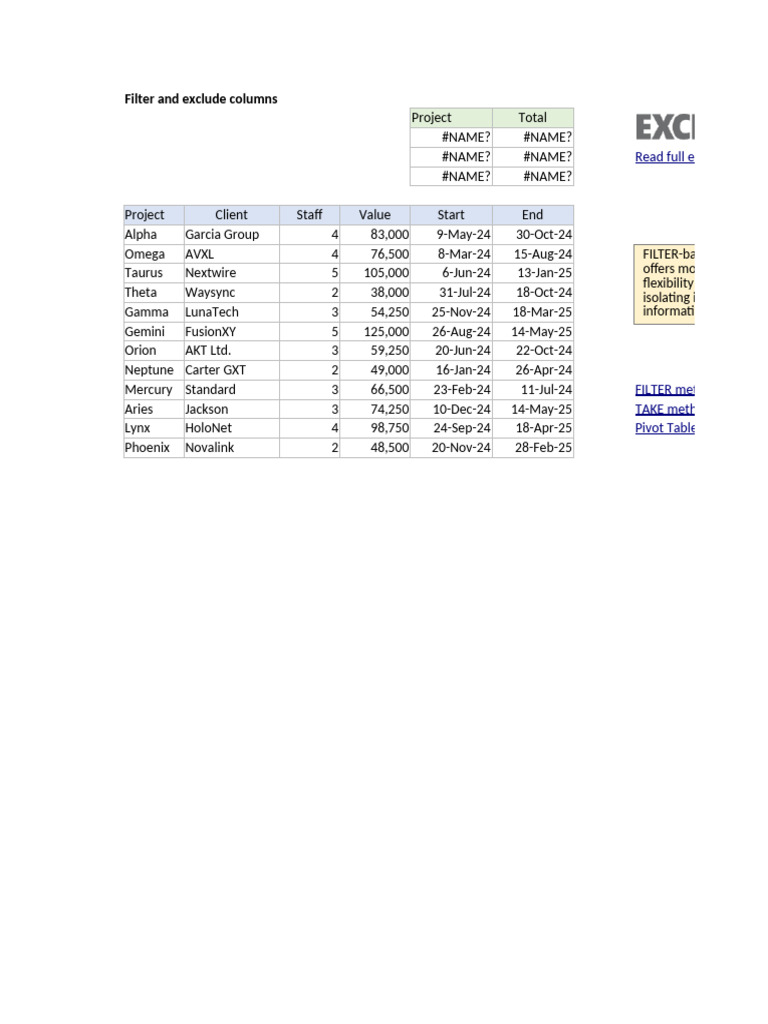 Filter and Exclude Columns | PDF | Astronomical Objects | Spreadsheet ...