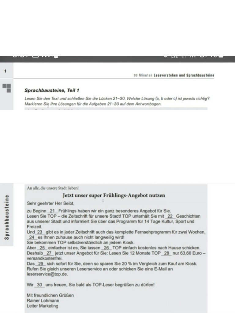 Sprachbausteine Teil 1 | PDF