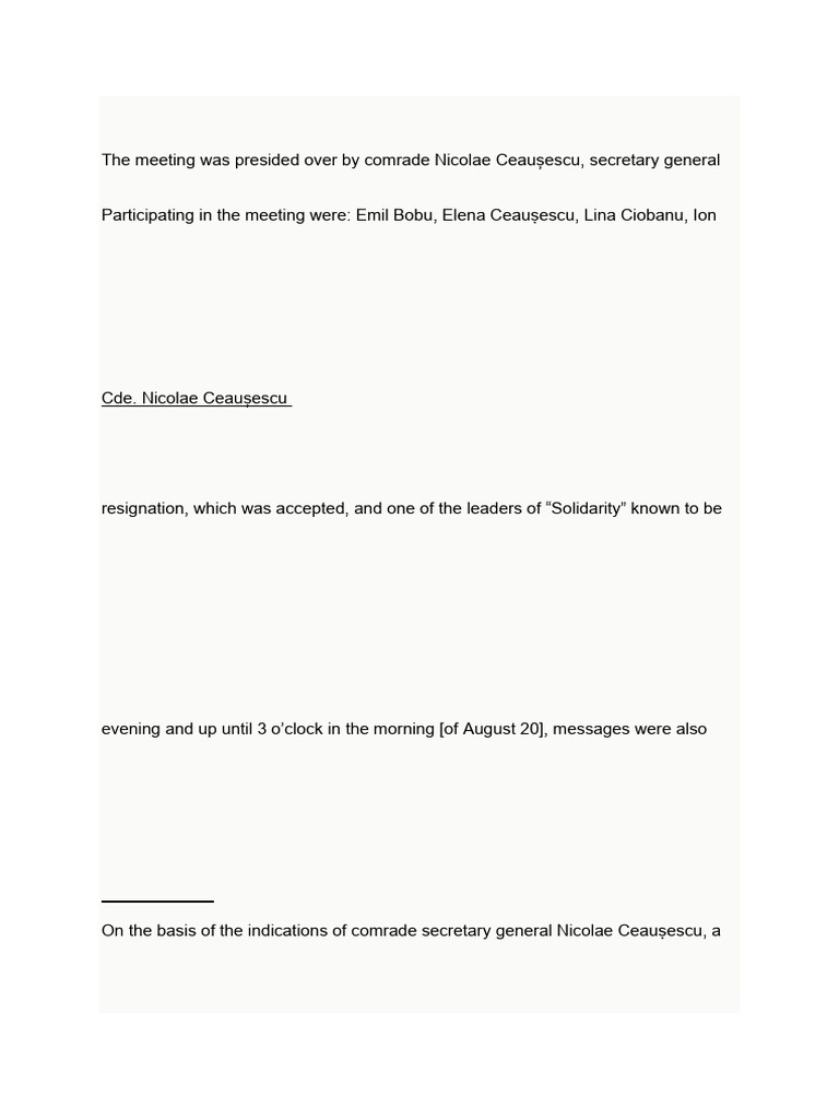 Transcript of Meeting of The Executive Political Bureau of The Central ...