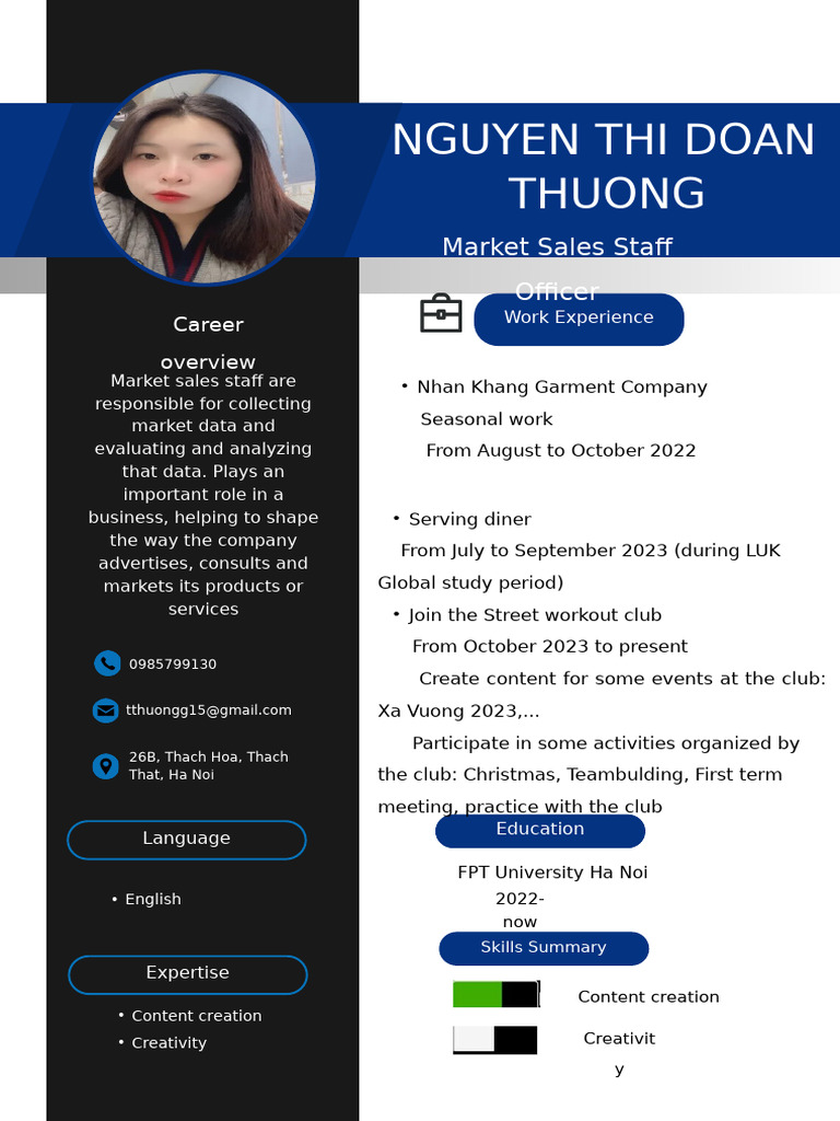 Market Sales Staff Career Overview | PDF | Art