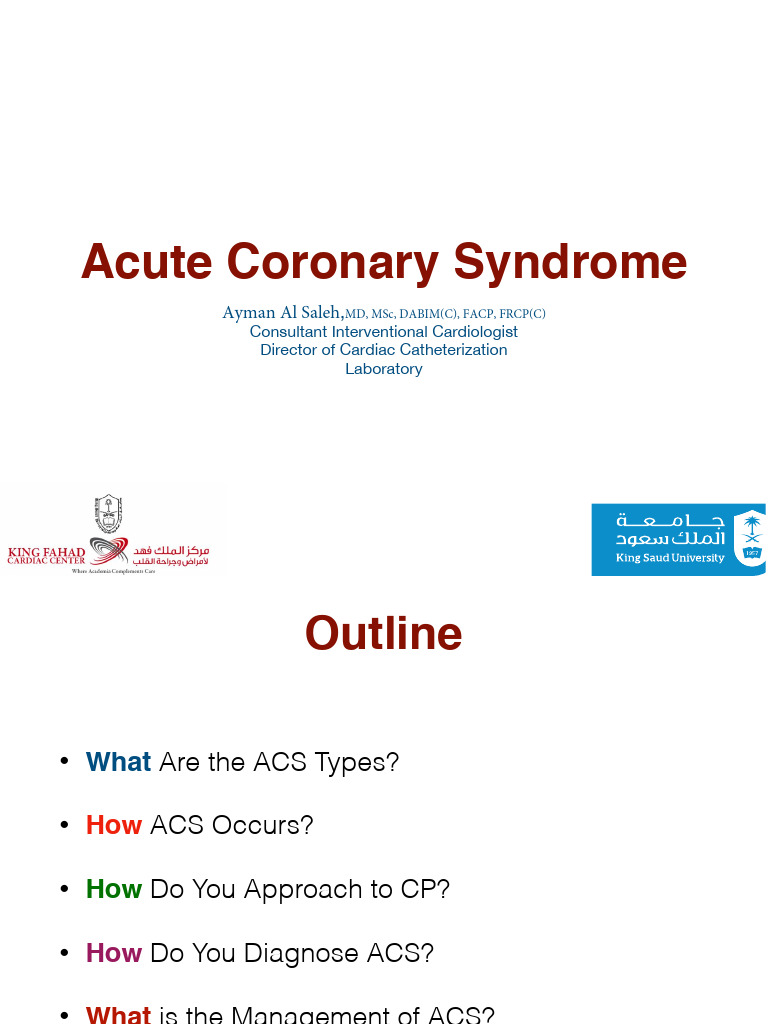 Acute Coronary Syndrome ACS | PDF | Coagulation | Platelet