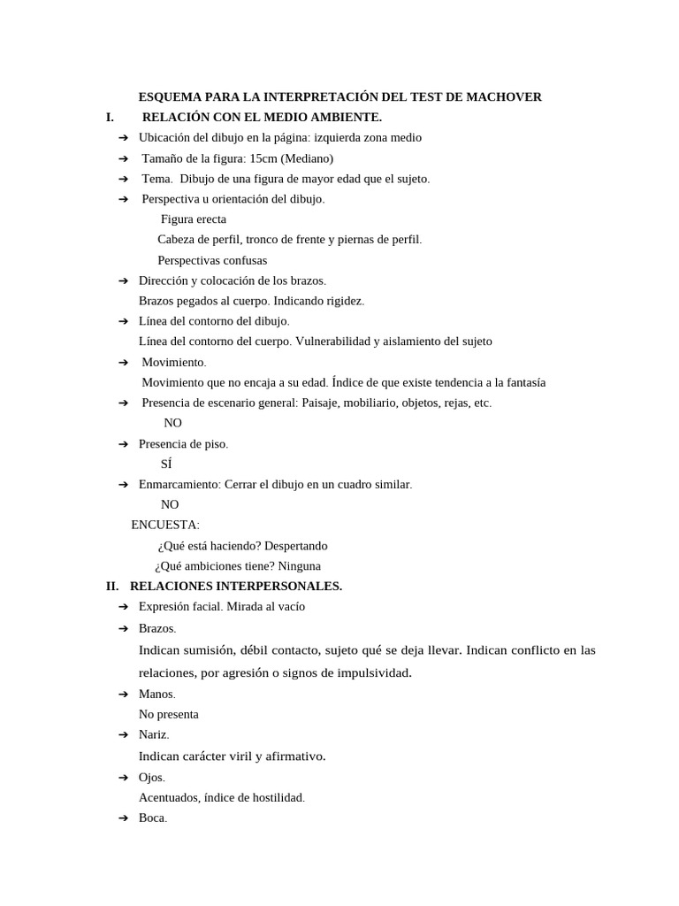 Interpretación del Test de Machover | PDF | Ropa | Pantalones