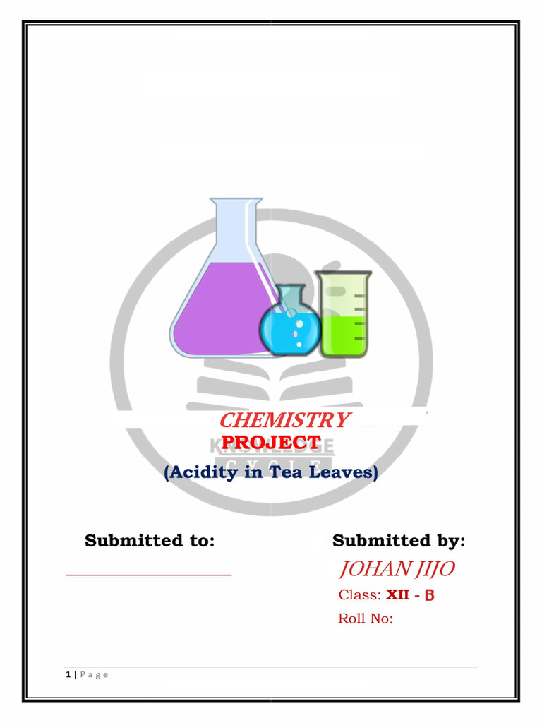 Acidity in Tea Leaves by JJ | PDF