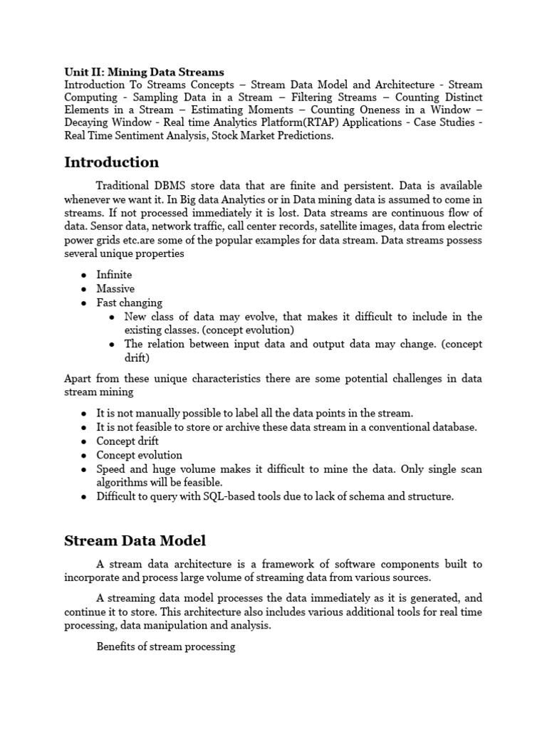Bigdata Unit II | PDF | Computing | Computer Data Bigdata Unit II | PDF | Computing | Computer Data