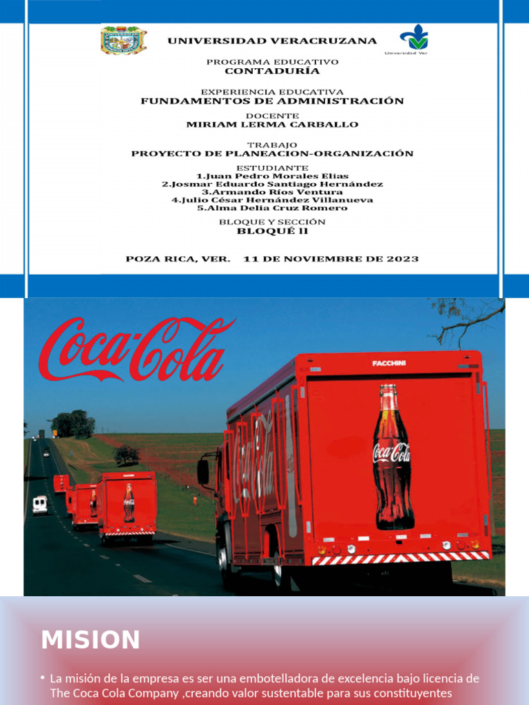 Coca Cola (Mision,Vision y Objetivos)[2] | PDF | Coca Cola | Business