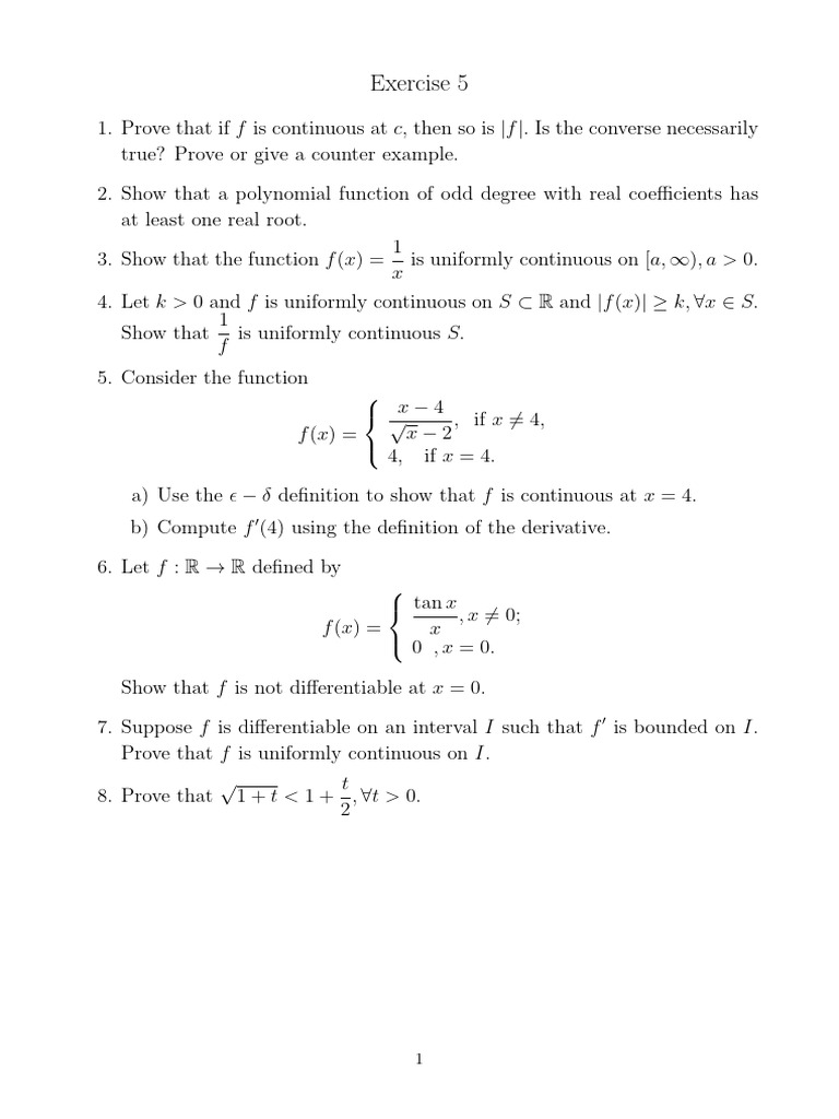 Proving Continuity of Polynomial Functions | PDF | Language Arts & Discipline