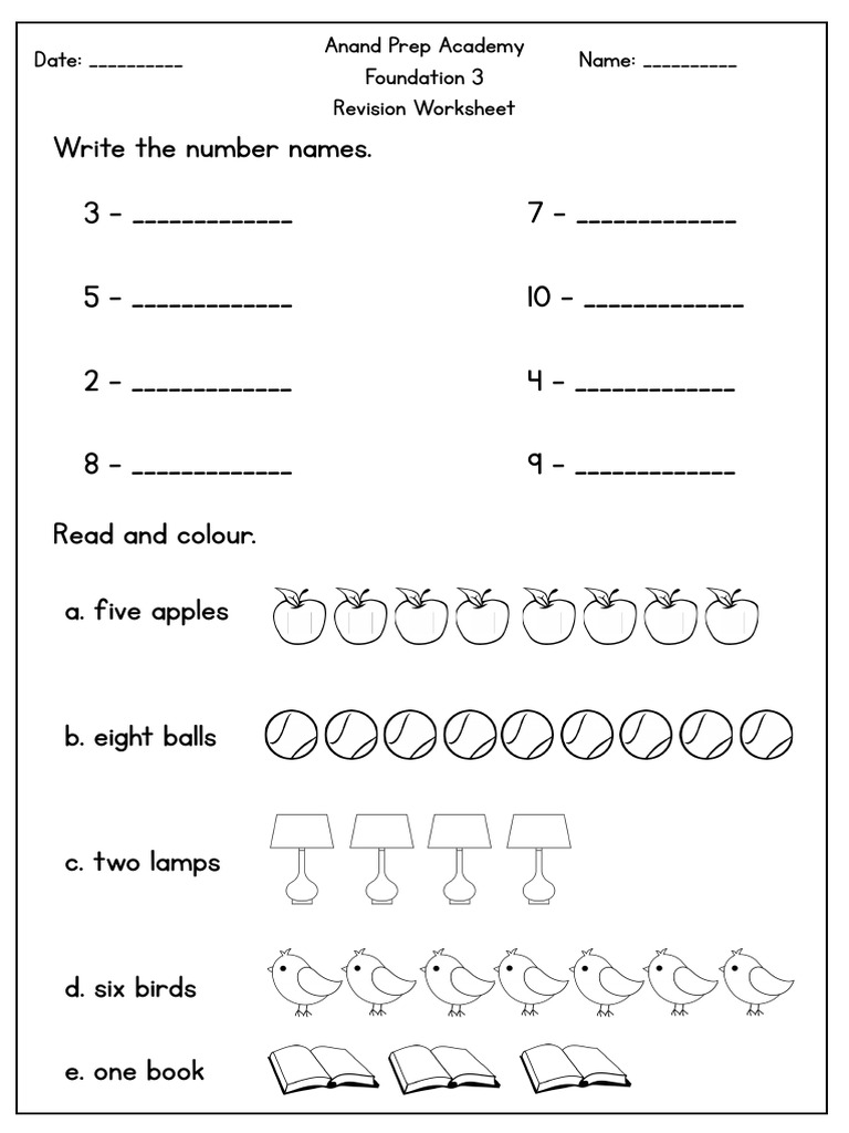 Foundation 3 Number Practice | PDF