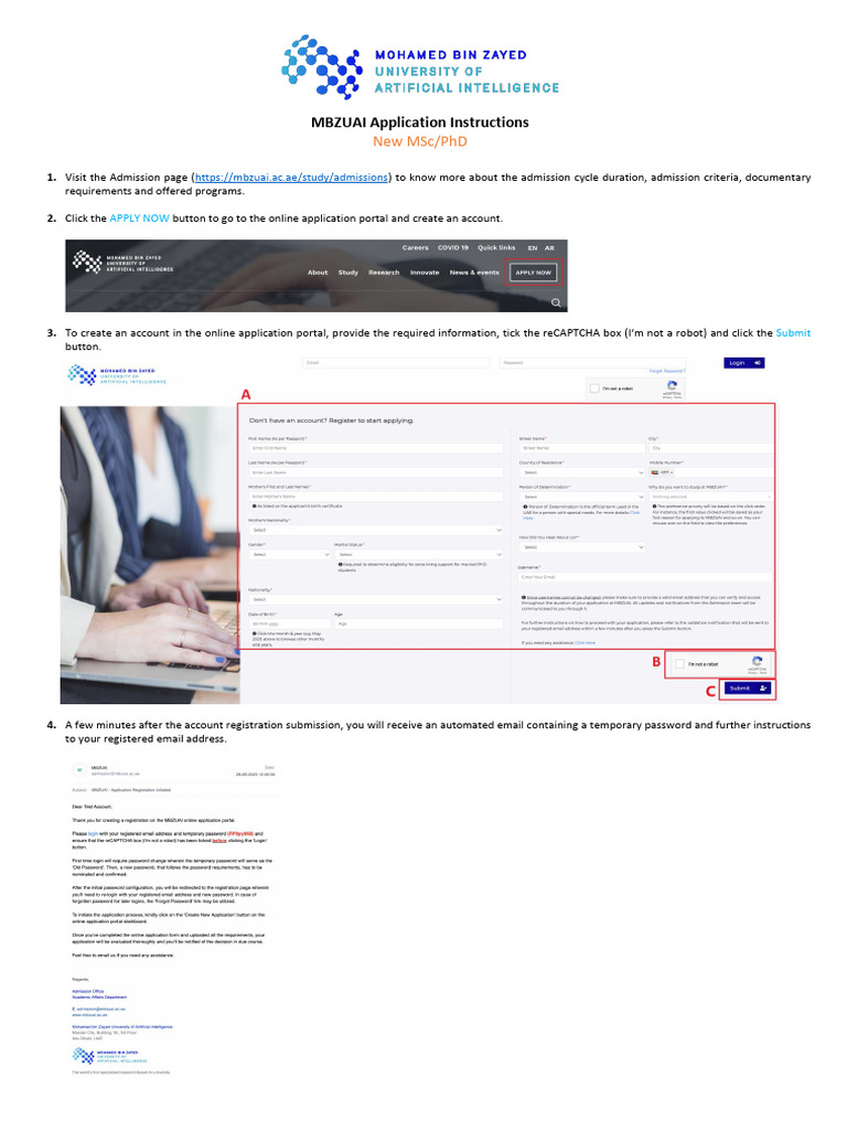 MSC - PHD Application Guide | PDF | Academic Degree | Login