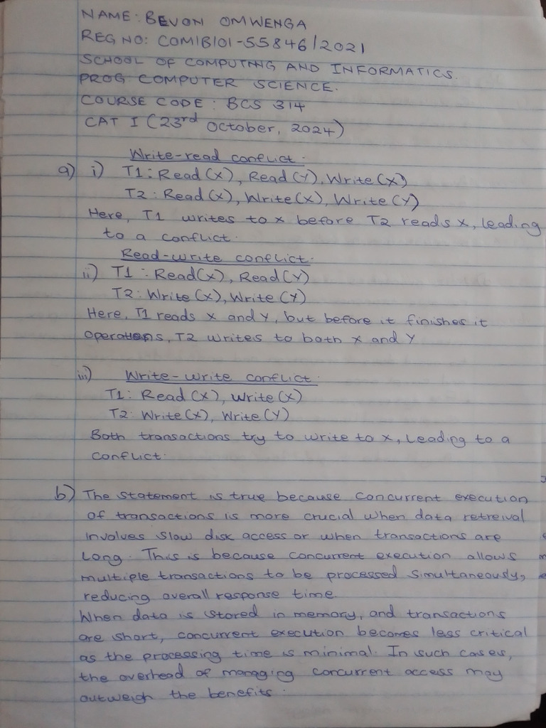 Bcs 314 Cat Pdf Computing Synchronization