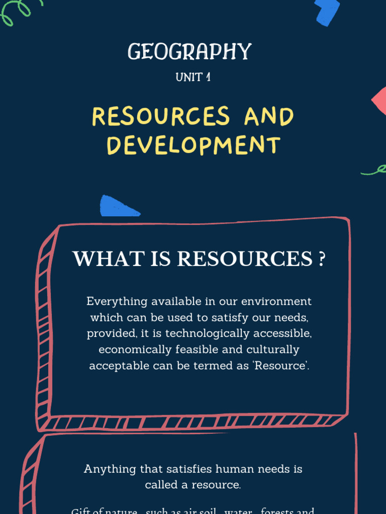 Geography Unit 1 | PDF | Resource | Resource Depletion