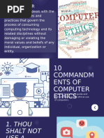 10 Commandments of Computer Ethics | PDF | Social Science | Computers