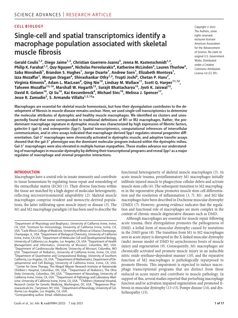 Sciadv Add9984 | PDF | Macrophage | Extracellular Matrix