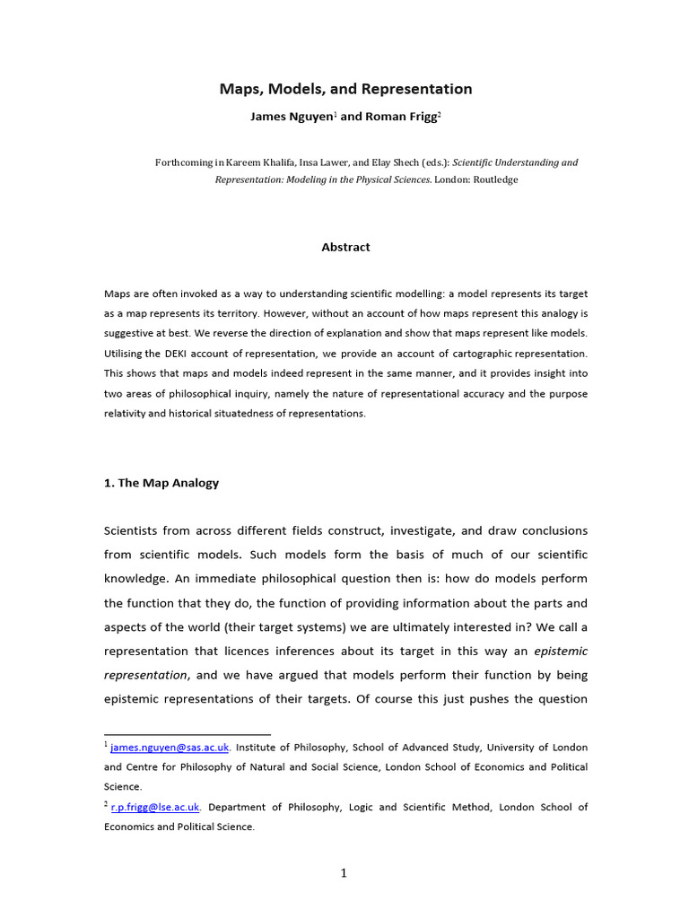 Maps Models and Representation | PDF | Science | Philosophy Of Science