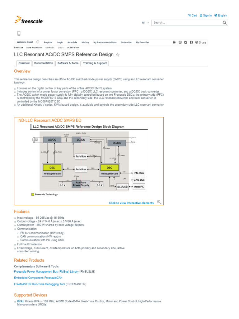 LLC Resonant AC - DC SMPS Reference Design - Freescale | PDF ...