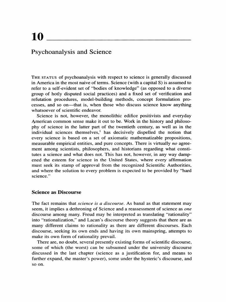 Bruce Fink - Psychoanalysis and Science (Lacanian Subject. Between ...