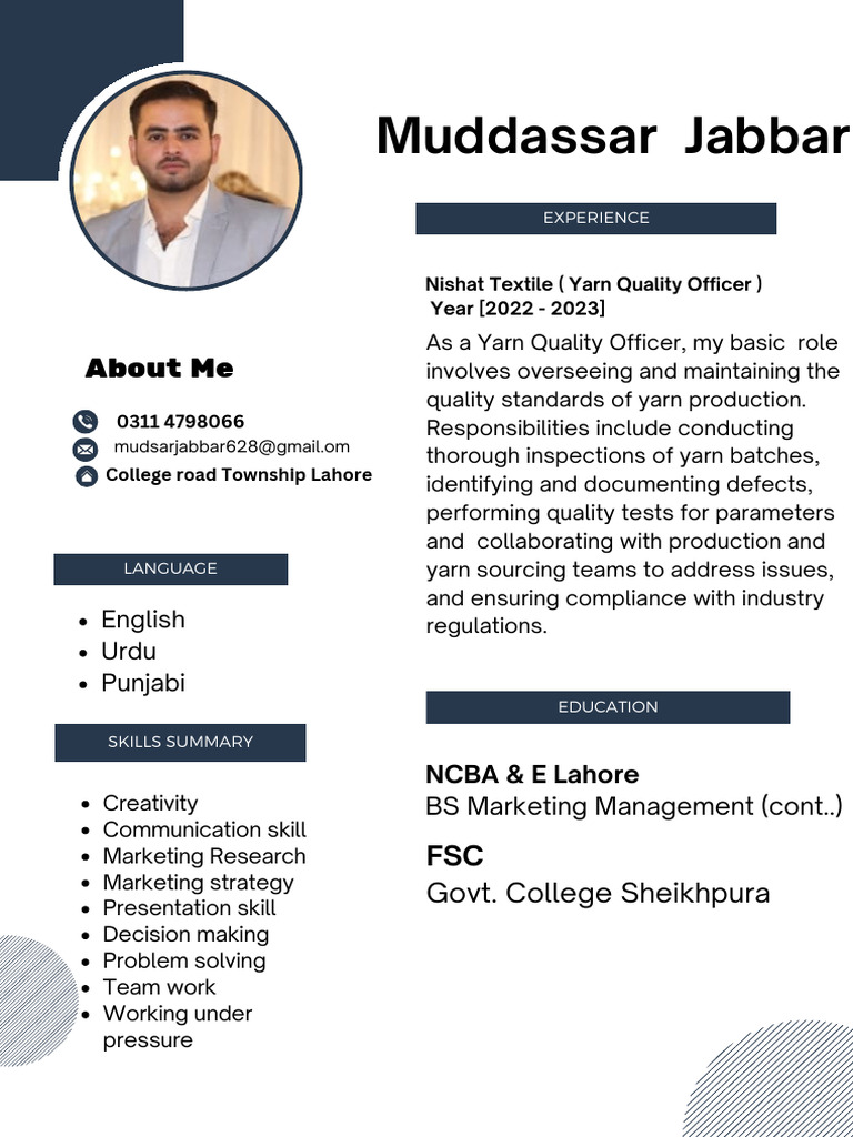blue professional yarn CV resume (1) | PDF