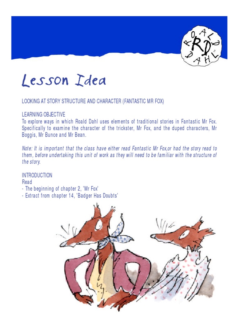 Lesson Idea Fox | PDF | Fable