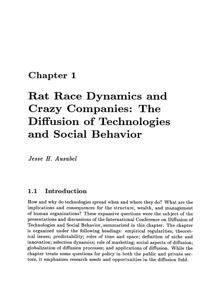 Rat Race | PDF | Causality | Innovation
