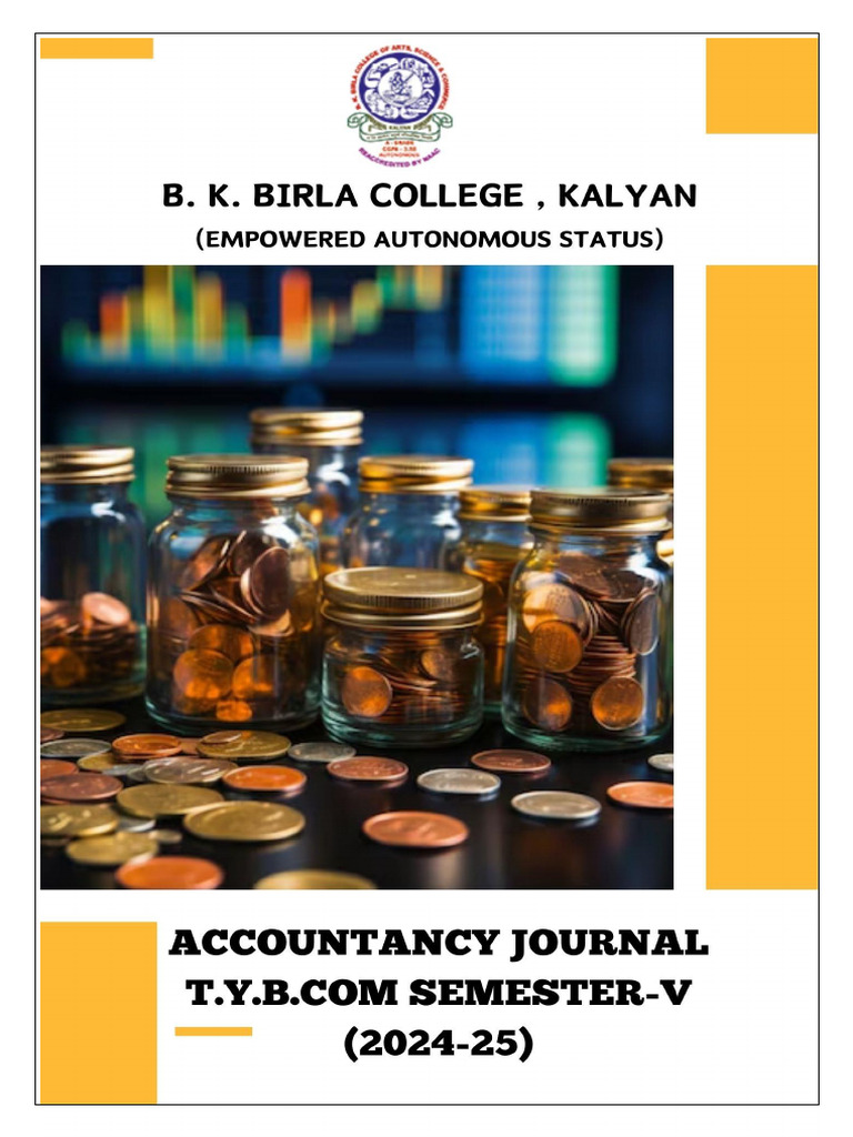 Financial Accounting Journal 2024-25 | PDF | Debits And Credits | Dividend