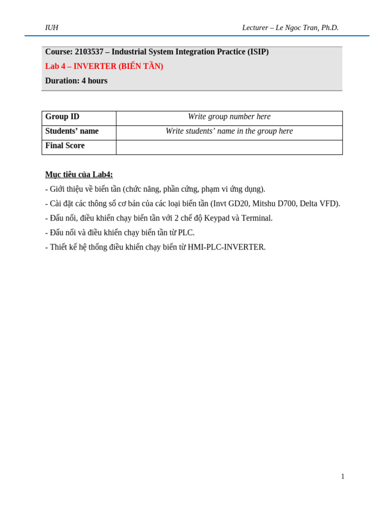 Lab 4 - Inverter | PDF