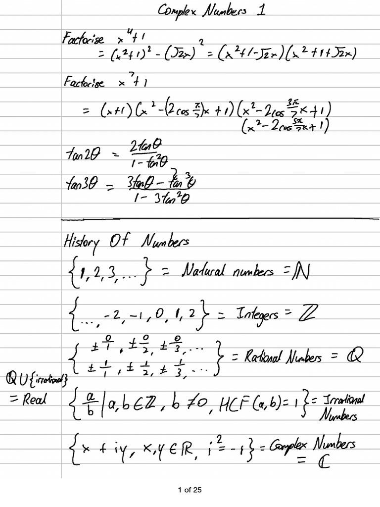 Complex numbers notes (polar form) | PDF