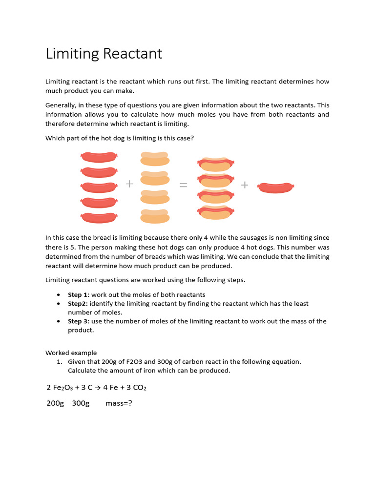 limiting reactant | PDF