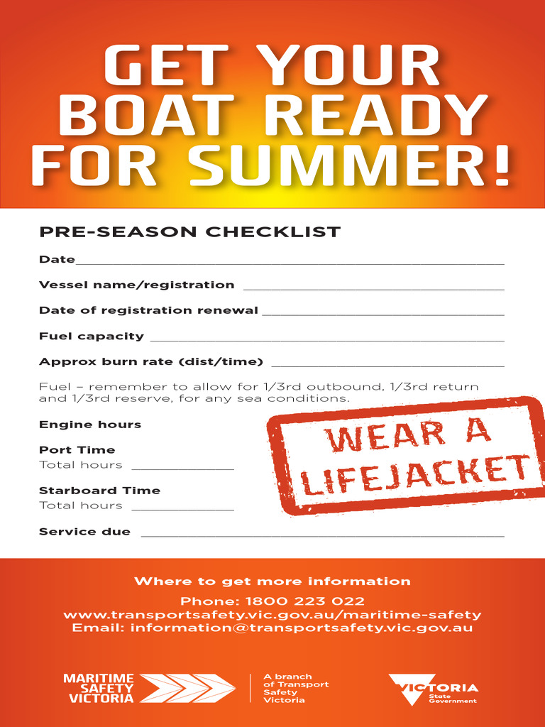 Summer Boat Preparation Checklist | PDF | Technology & Engineering