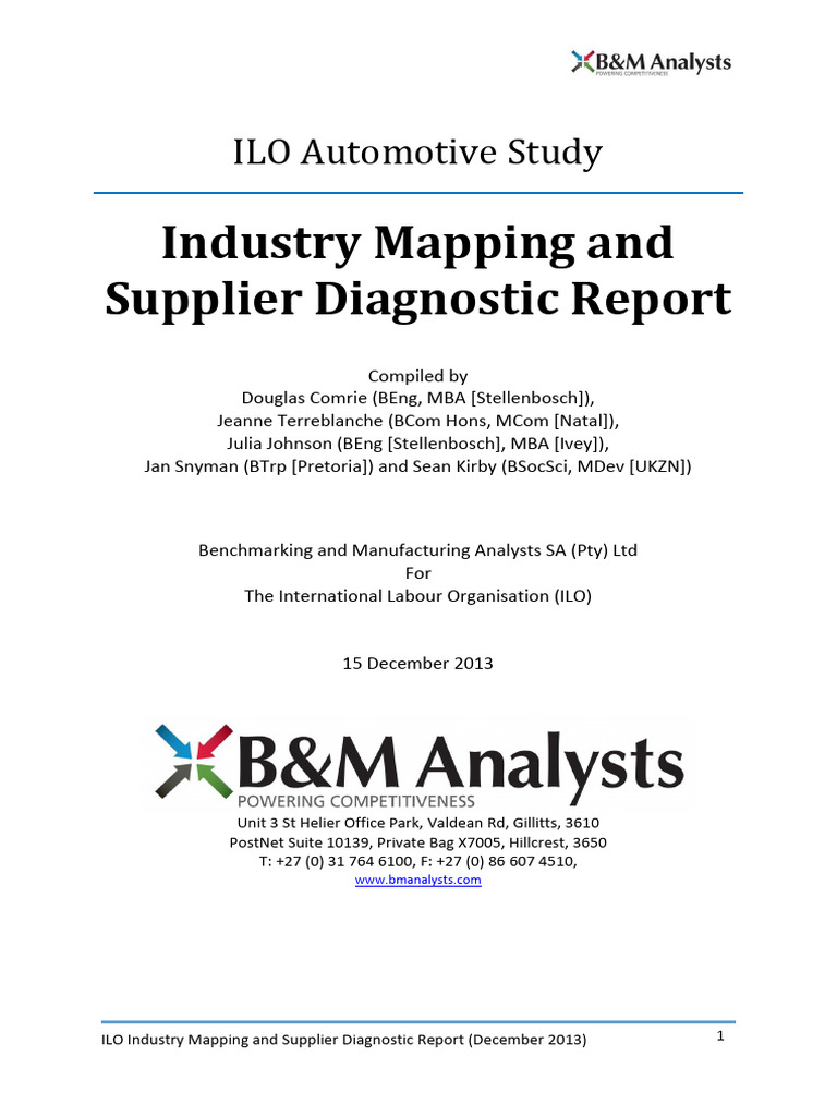 ILO Industry Mapping and Supplier Diagnostic Report (December 2013) | PDF | Supply Chain ...