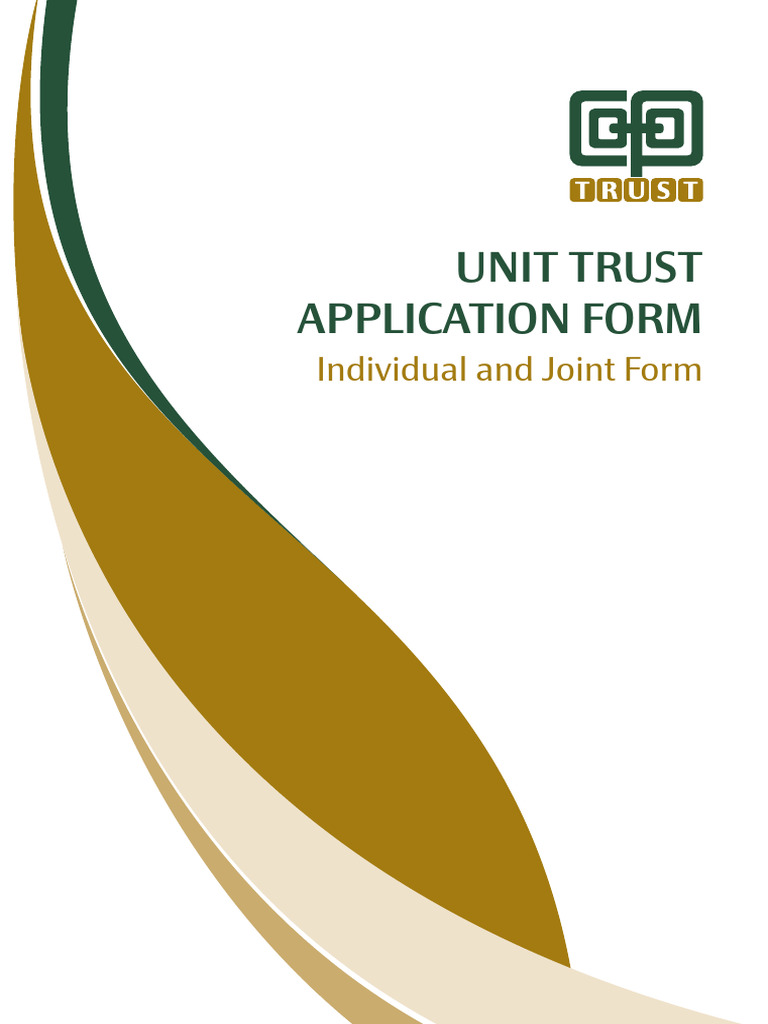 Unit Trust Form Individual | PDF | Identity Document | Banks