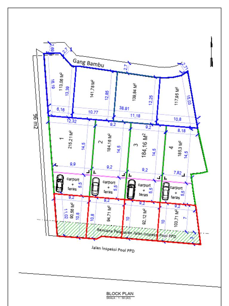 Blok Plan Rmh Tinggal Bpk Beni | PDF