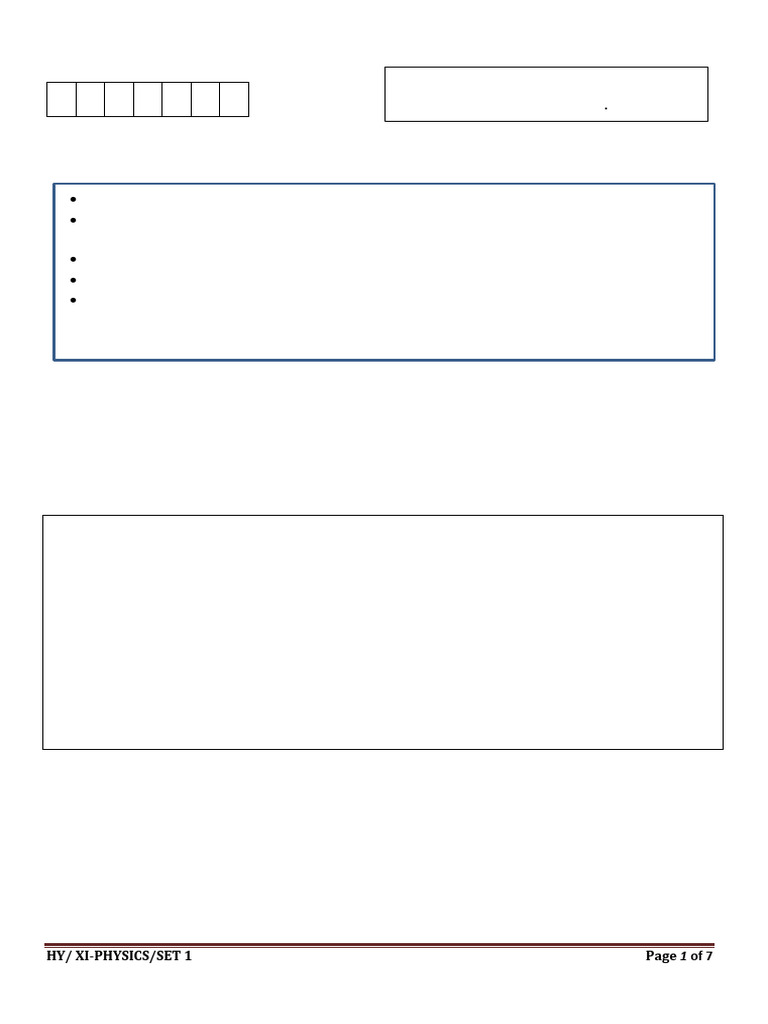 Physics Question Paper (Set 1) - 240917 - 095155 | PDF | Acceleration ...