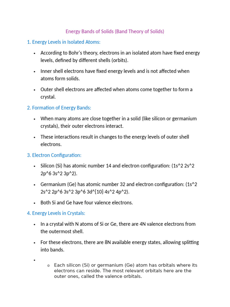 Energy Bands of Solids | PDF | Electronic Band Structure | Energy Level