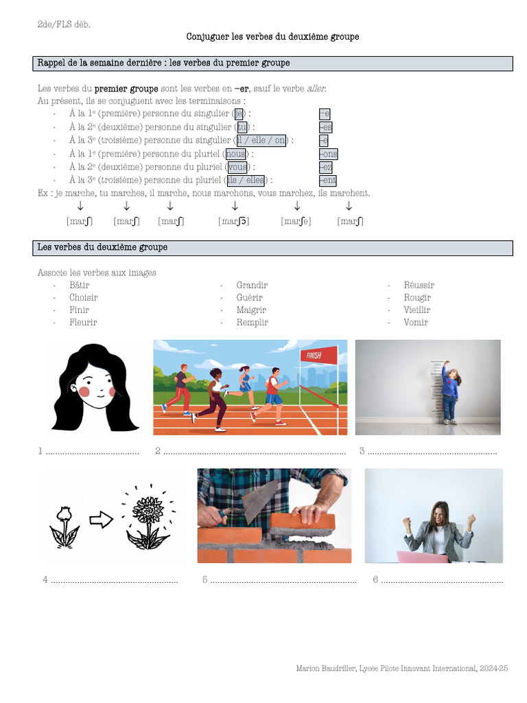 Conjugaison des verbes du 2e groupe | PDF | Nombre grammatical | Verbe
