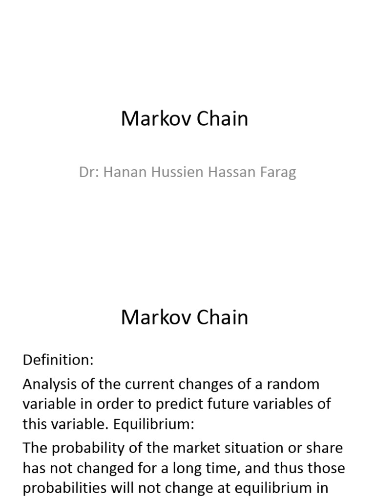 Markov Chain | PDF | Markov Chain | Applied Mathematics