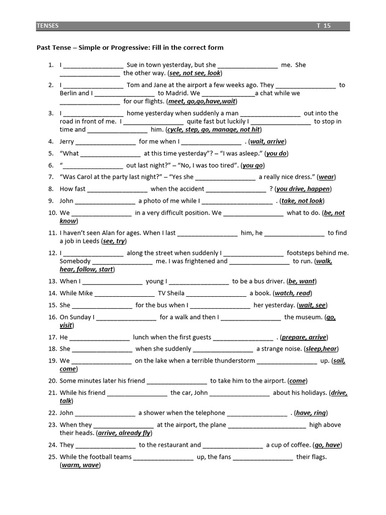 Past Simple and Past Cont 2 | PDF | Language Arts & Discipline